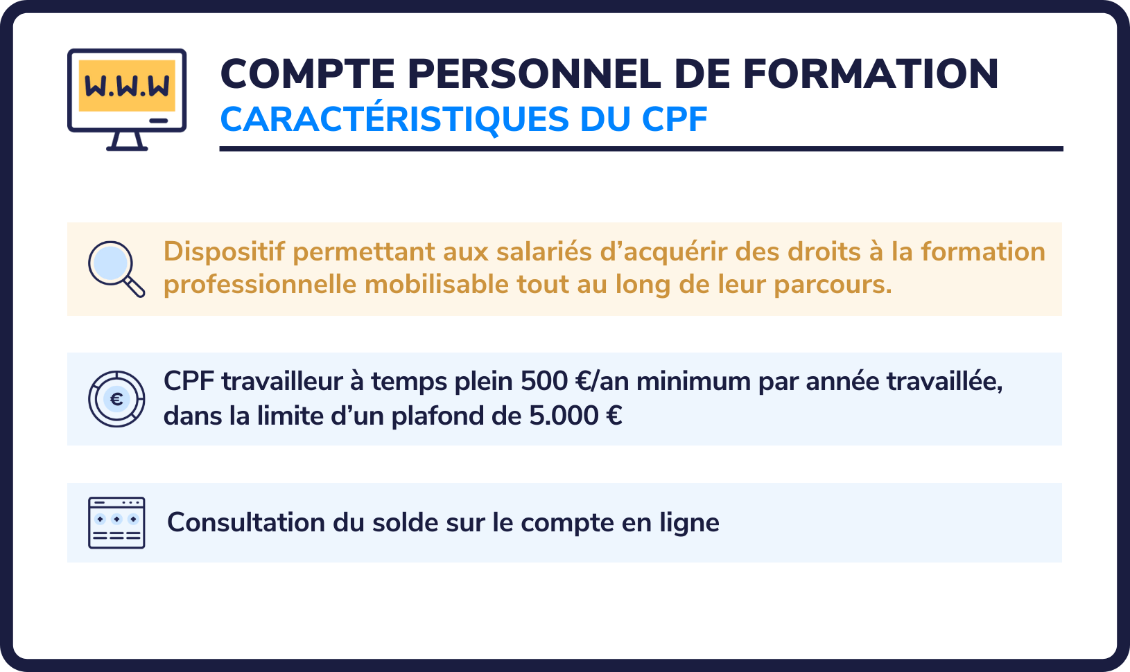 Le compte de formation professionnelle CPF